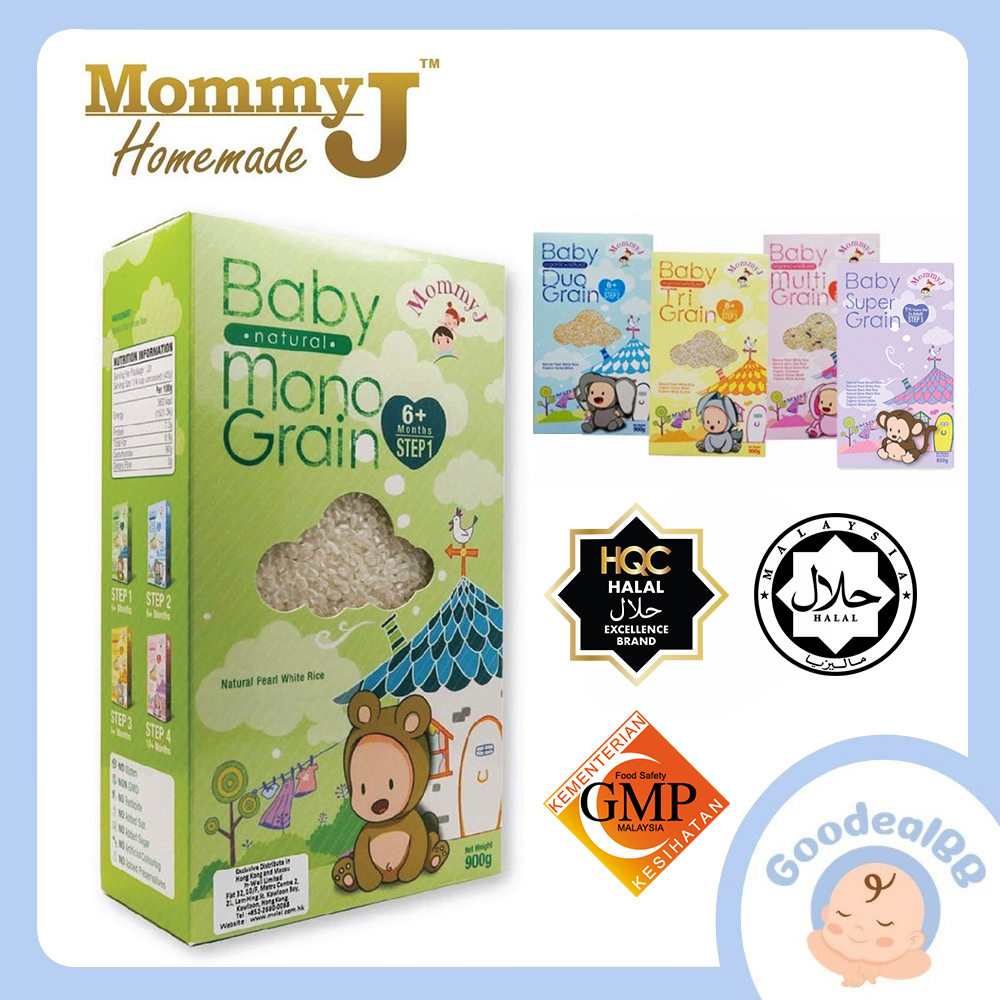 Mommy J - Baby Rice Organic Grain (850/900g) 6m+/8m+/10m+/18m+ Toddler ...