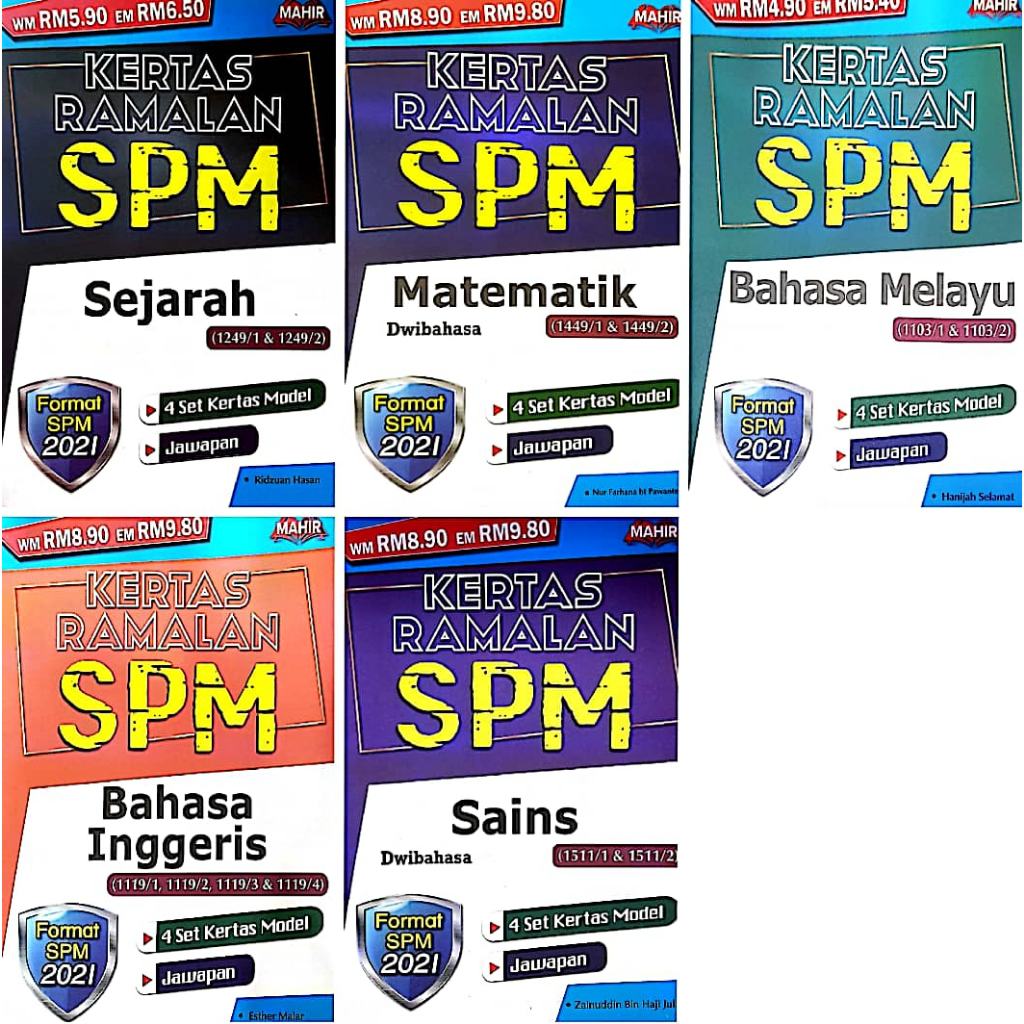 Kertas Ramalan SPM . BM / BI / Matematik / Sains / Sejarah . Format SPM ...