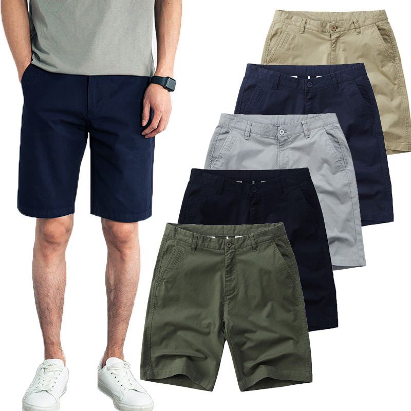 Ready stock 100% Cotton Shorts Men's Chino Short Pants Casual Shorts ...