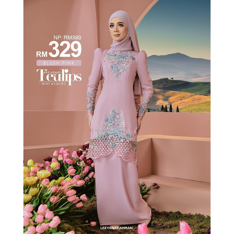 Tulips Mini Kurung Leeyanarahman Shopee Malaysia