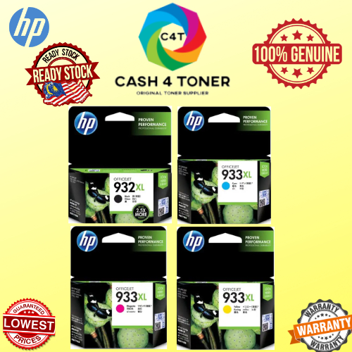 GENUINE HP 932XL/933XL Ink Cartridge (Black/Cyan/Magenta/Yellow ...