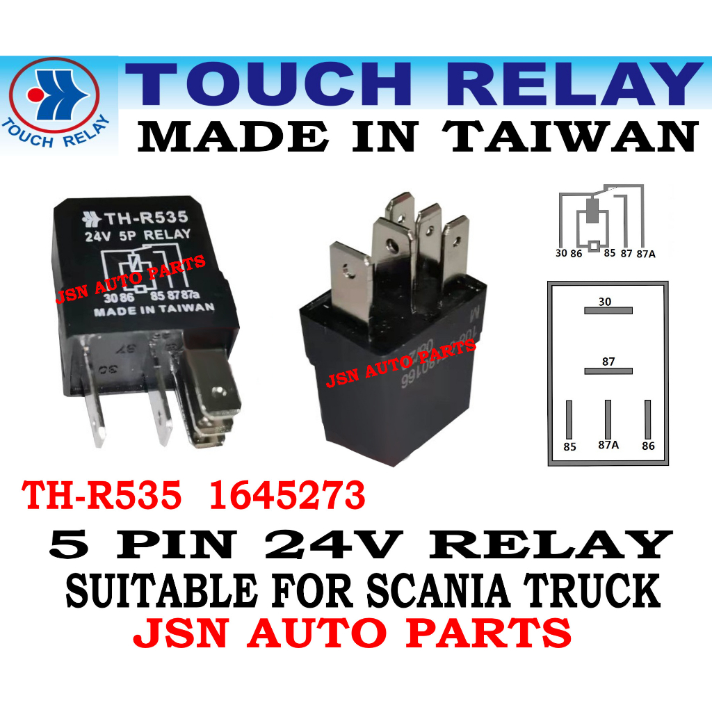 TH-R535 1645273 5PIN 24V RELAY , POWER RELAY HEAD LAMP RELAY SUITABLE ...