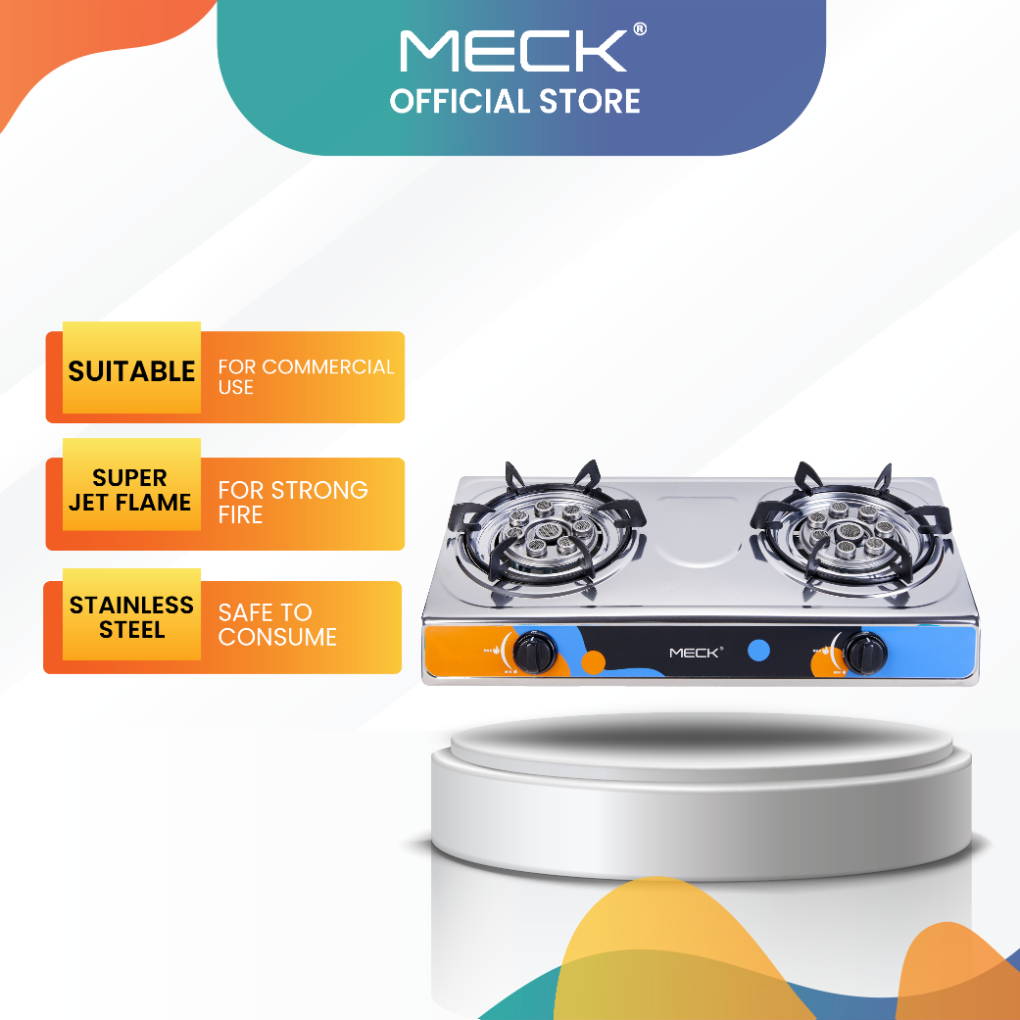 Meck SS Gas Stove Double Jet Burner | Shopee Malaysia
