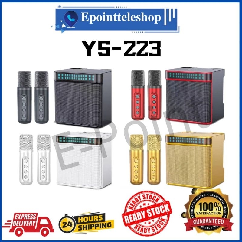 [Ready Stock] SU-YOSD YS-223 Wireless Karaoke Speaker With Two Wireless ...