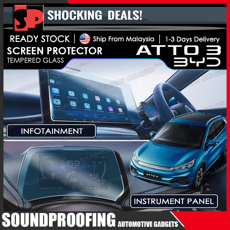 BYD ATTO 3 Infotainment Tempered Glass Screen Protector | Shopee Malaysia