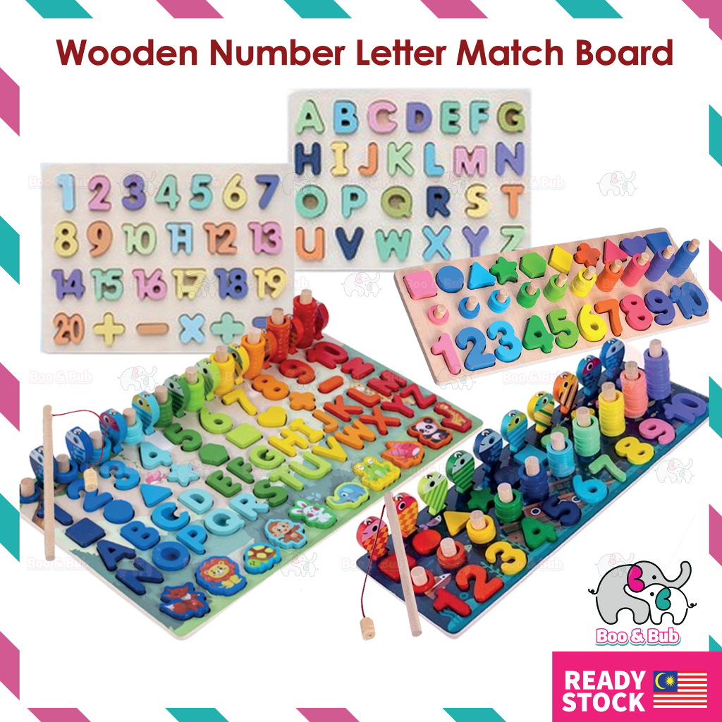 Early Learning Montessori Matching Wooden board puzzle baby Toys ...