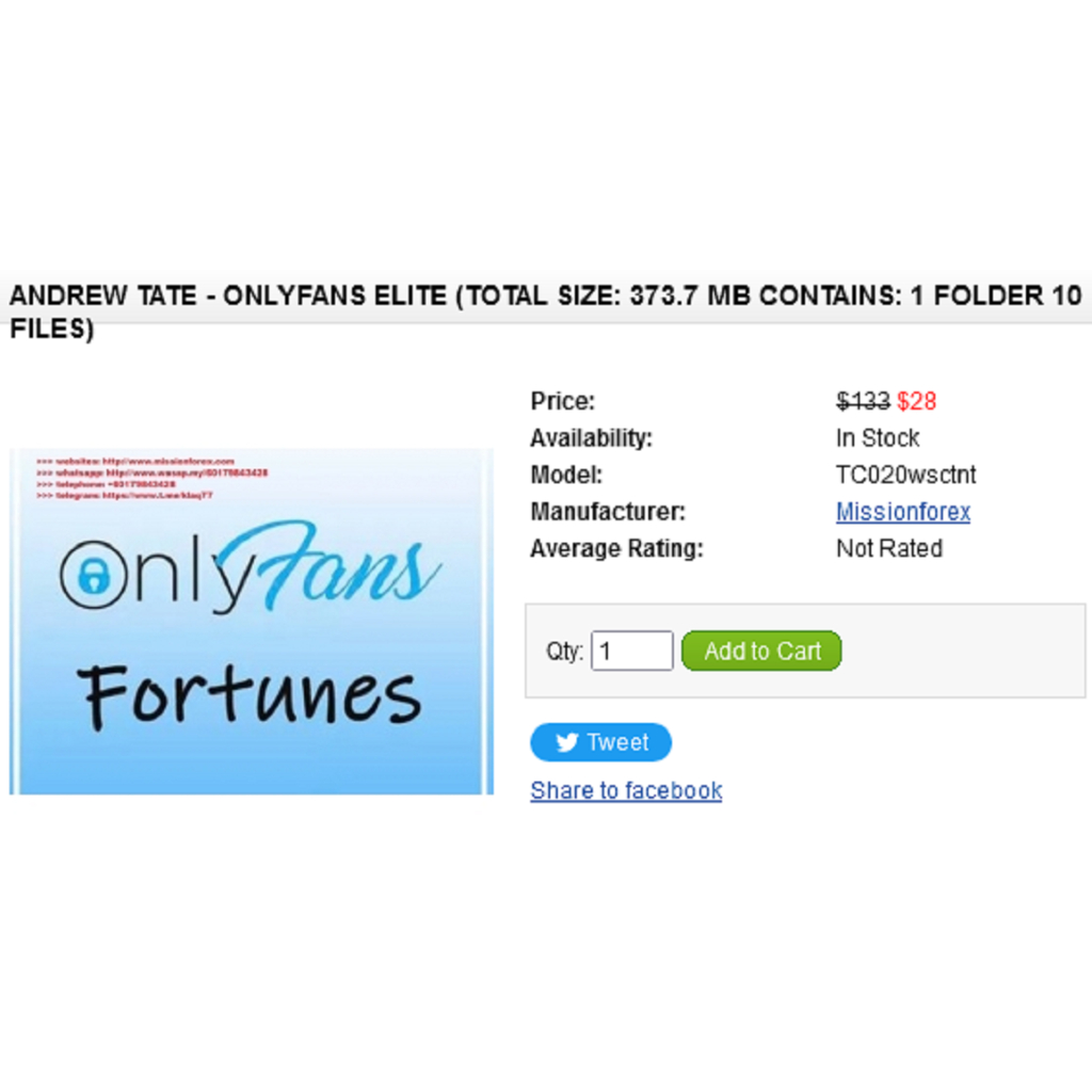 Andrew Tate - Onlyfans Elite (Total size: 373.7 MB Contains: 1 folder 10 files) | Shopee Malaysia