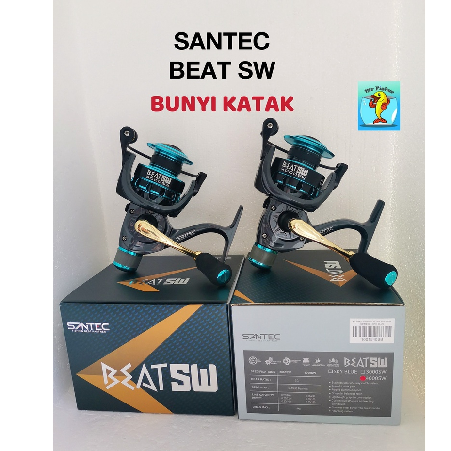 FISHER SANTEC BEAT SW SALTWATER SPINNING REEL 2022 BUNYI KUAT KATAK ...