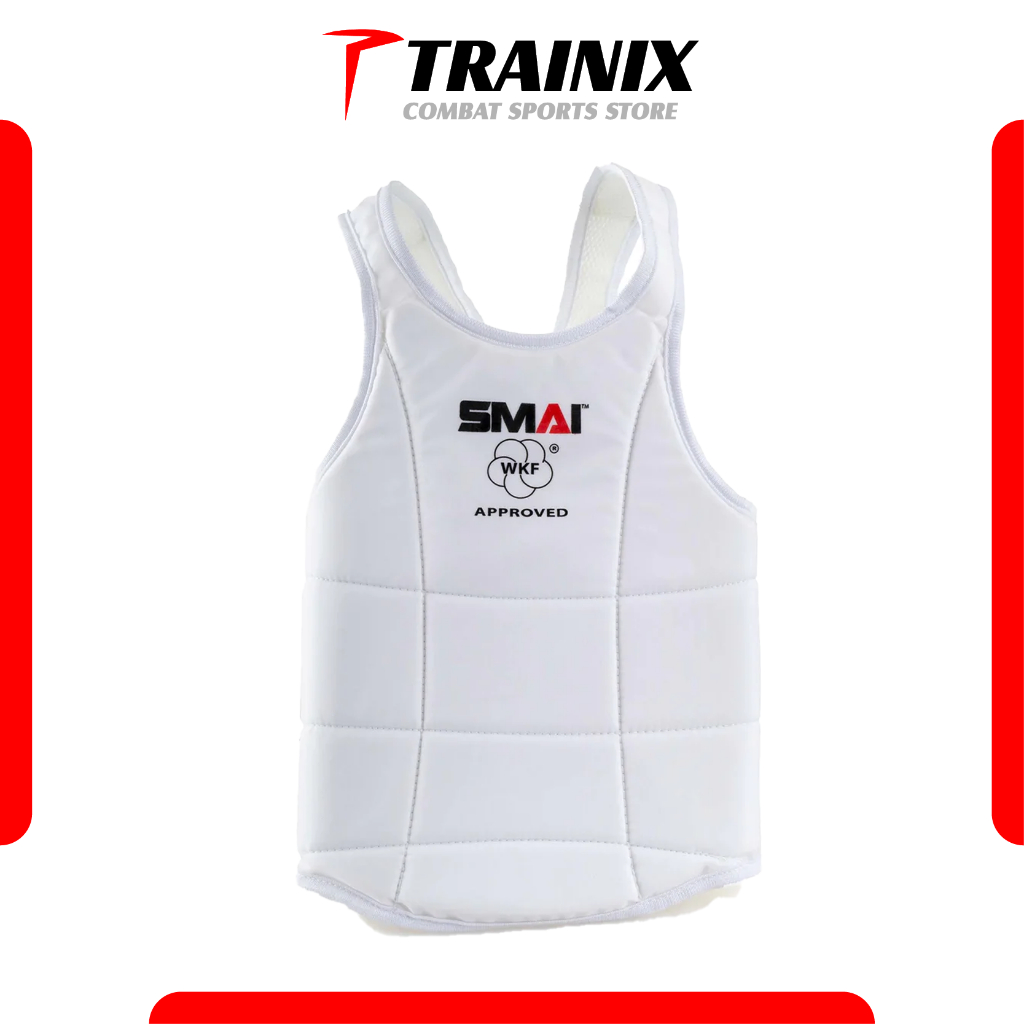 SMAI Body Guard WKF Approved Sport Outdoor Protection White Karate ...