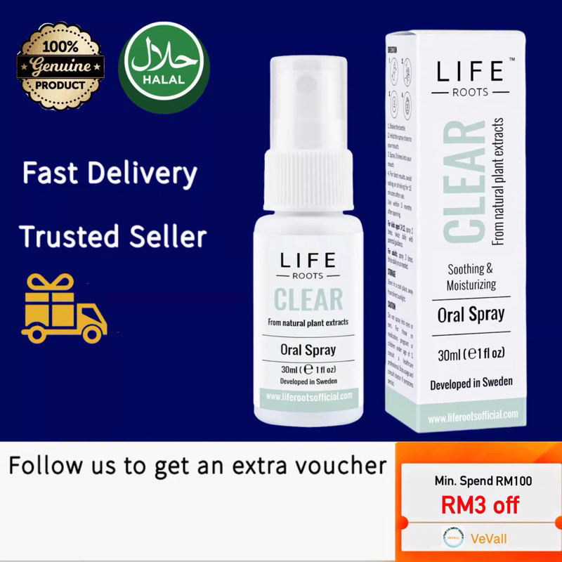 Life Roots Respiratory Oral Spray Plant Based Formula Bad Breath ...