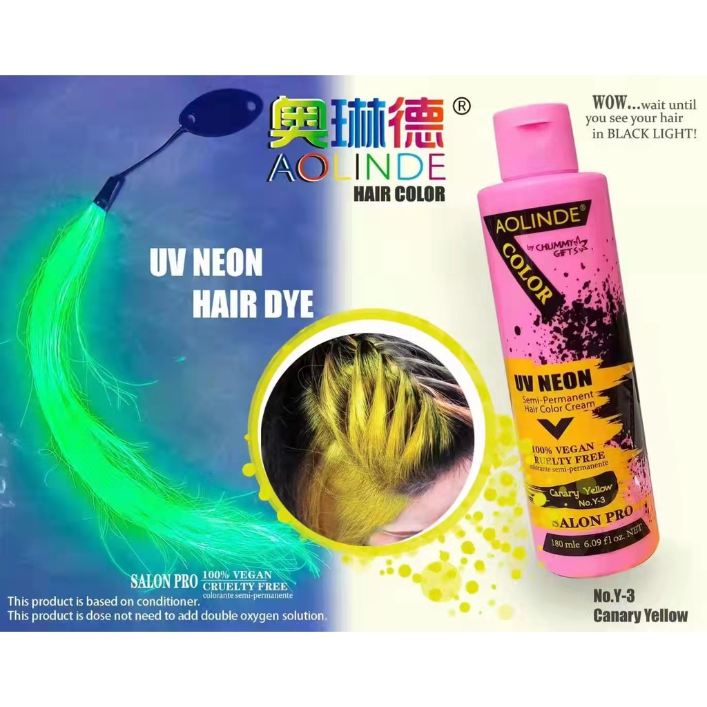 Aolinde UV Hair Color Highlight Color Neon Hair Color 200ml | Shopee ...