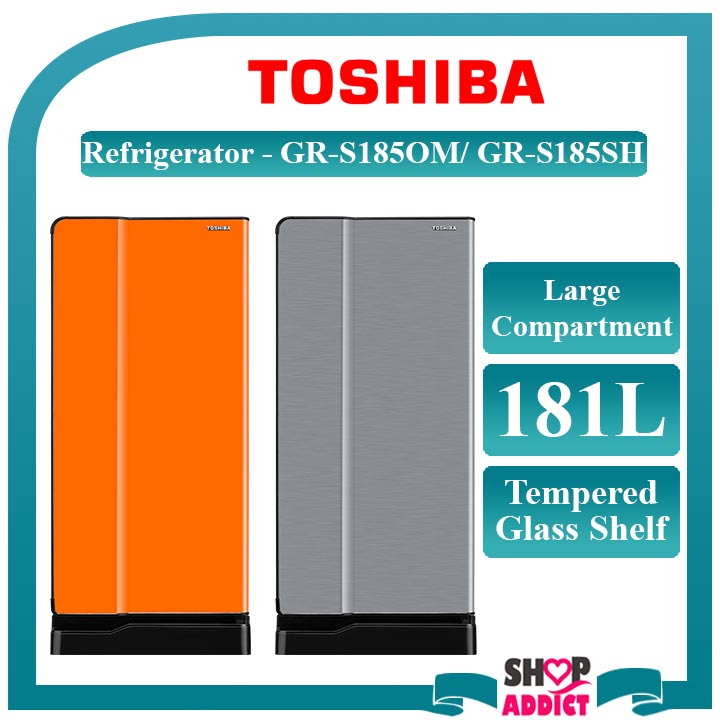 Toshiba GR-S185 Energy Saving Single Door Refrigerator GR-S185OM I GR ...