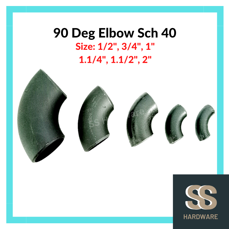Carbon Steel Elbow 90 Deg LR Sch 40 ASME B16.9 Buttweld Fittings ...