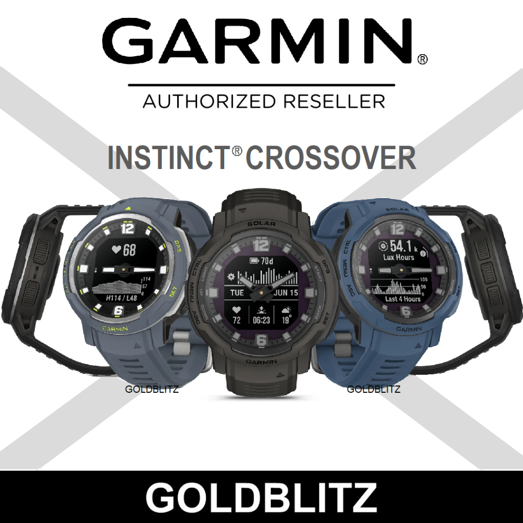 Garmin Instinct® Crossover Standard / Solar / Tactical Hybrid Fitness ...