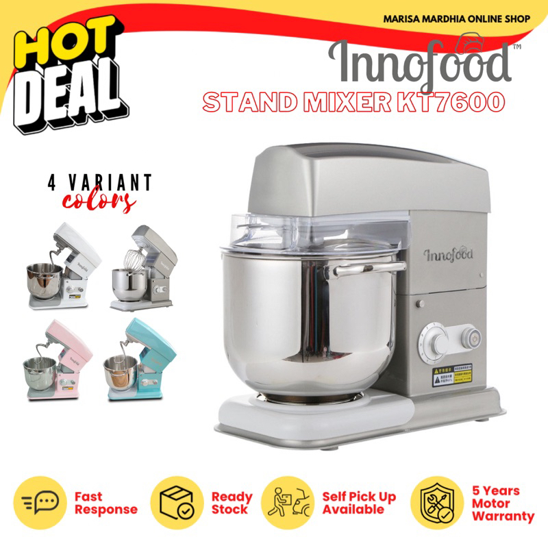 INNOFOOD Professional Series Stand Mixer KT-7600 - Grey (7.0L/500W ...