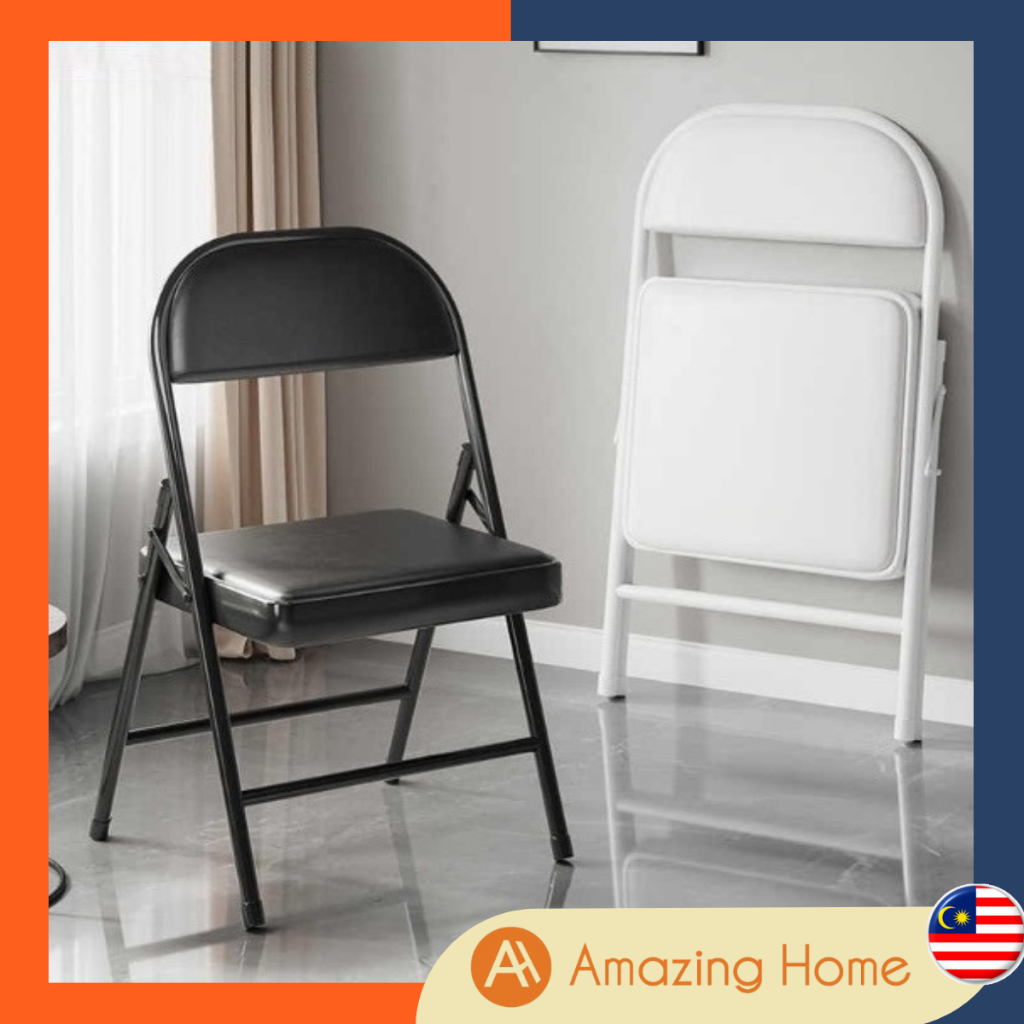 AmazingHome Padded Folding Chair With Cushion Foldable Chair Dining ...