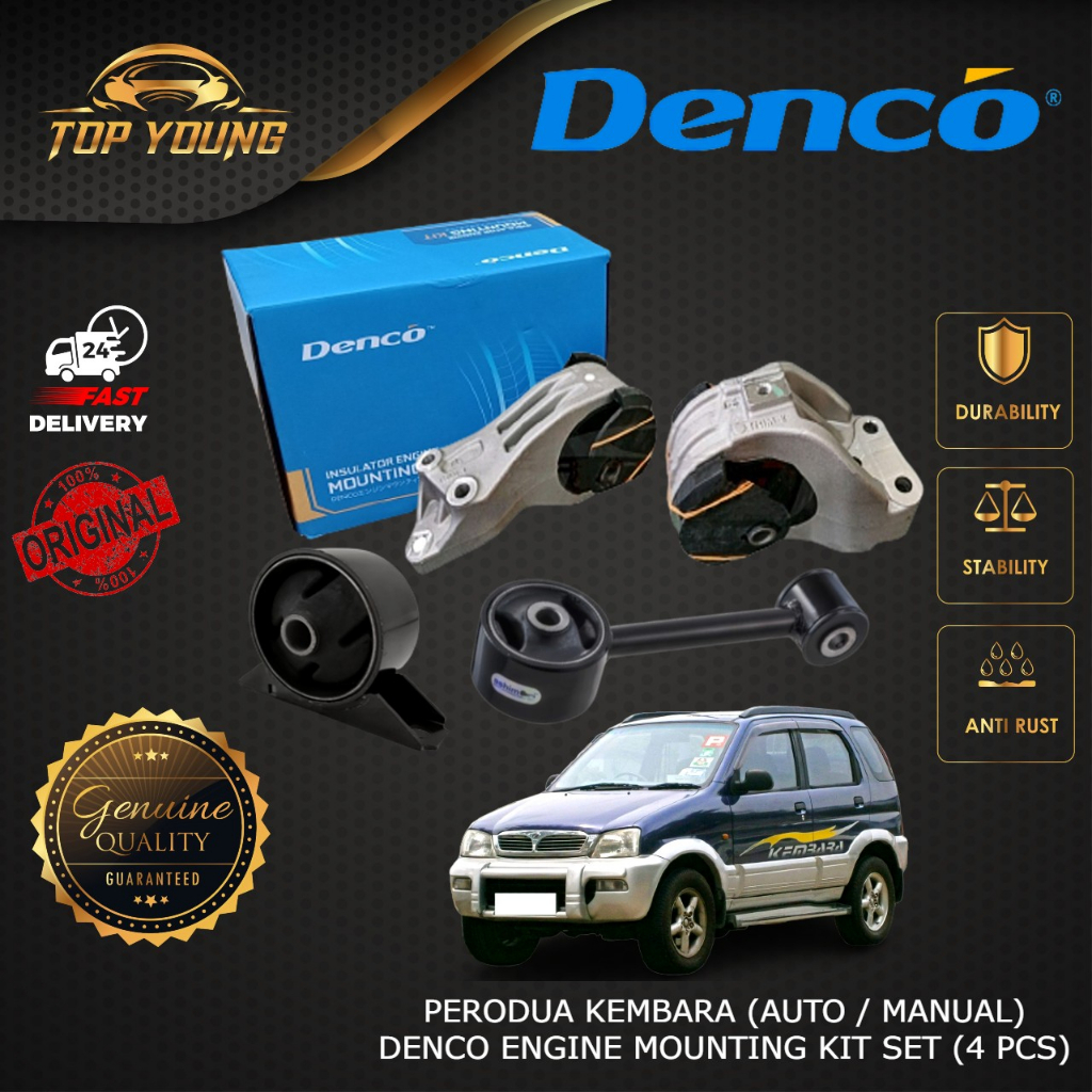 DENCO PERODUA KEMBARA (MANUAL / AUTO) ENGINE MOUNTING KIT SET 100% ...