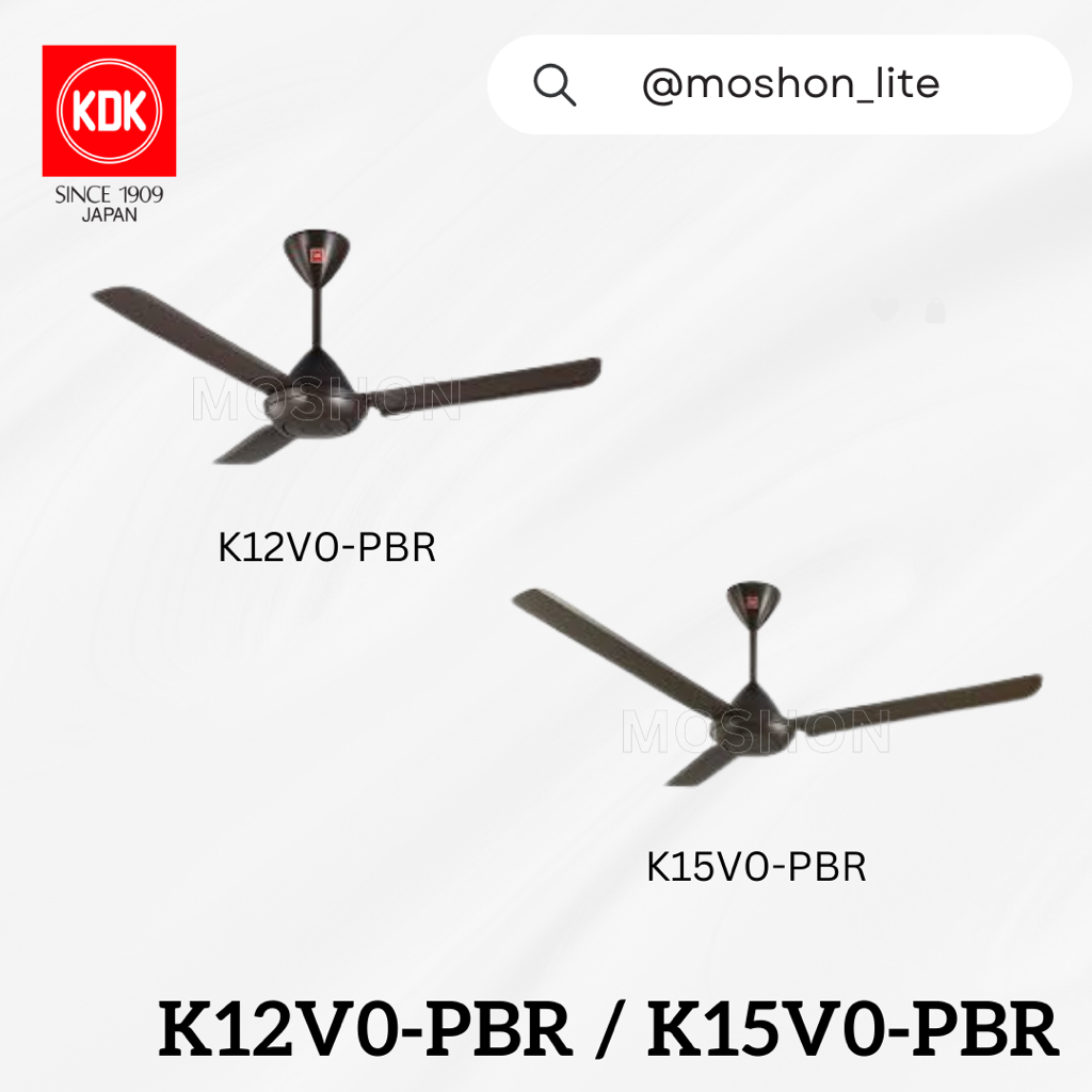 KDK K12V0-PBR K15V0-PBR 48" 60" 3 Blades Ceiling Fan / 48" 60" Kipas ...