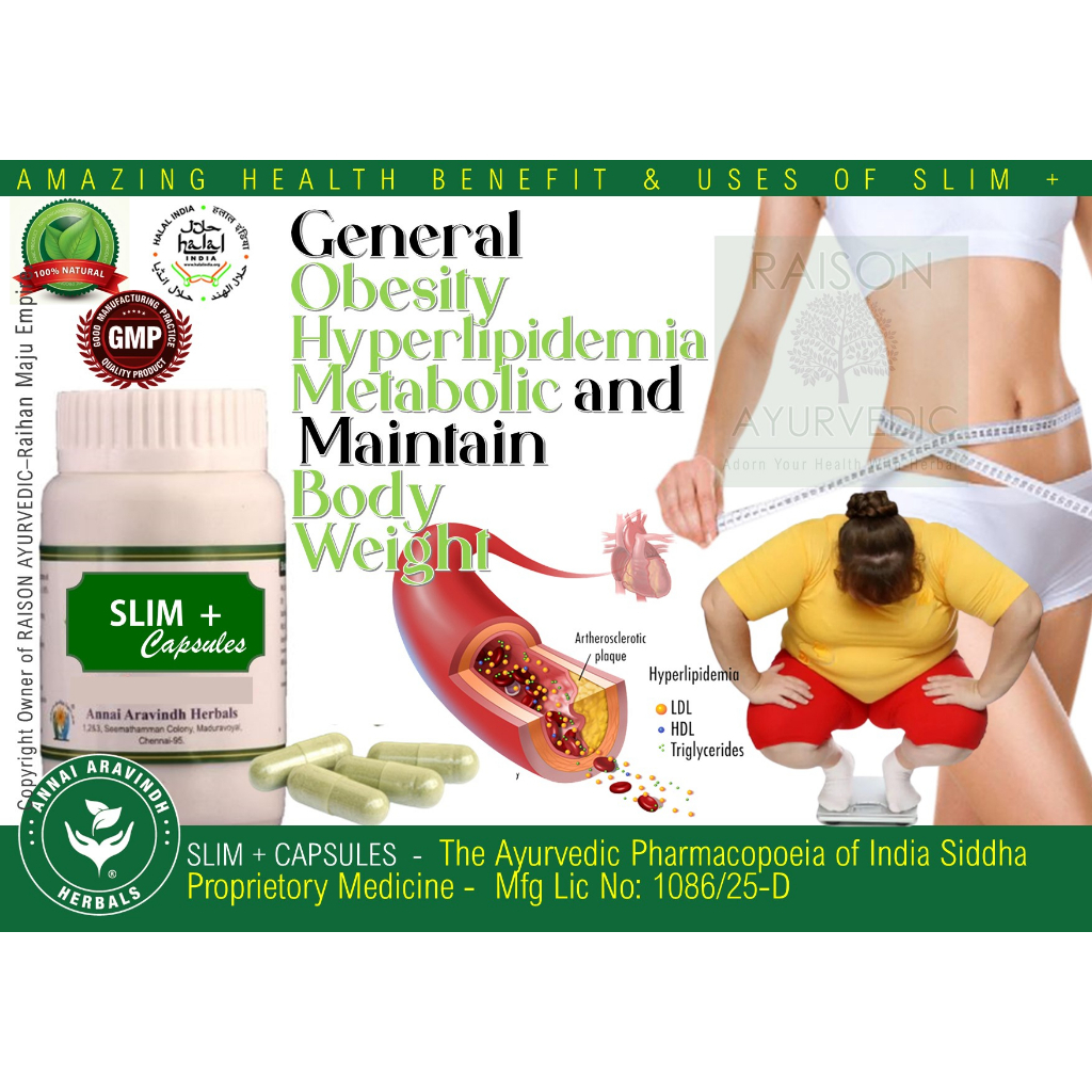SLIM + CAPSULES 30 Capsules - The Ayurvedic Pharmacopoeia of India ...