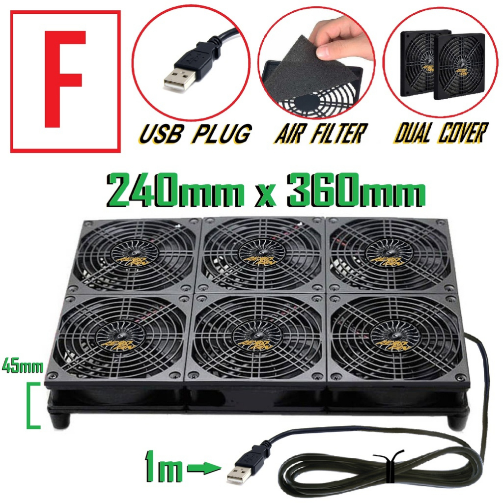 240x360mm AeroFan Router Fan 2000RPM Japan Powerful WiFi Router Cooling ...