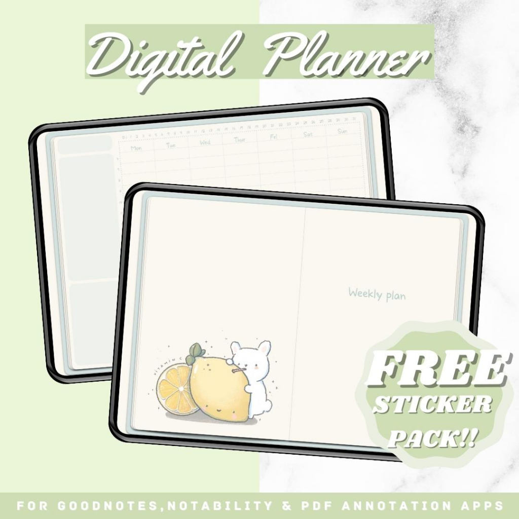 Digital Notebook Digital Planner Grid Notebook Goodnotes Template ...