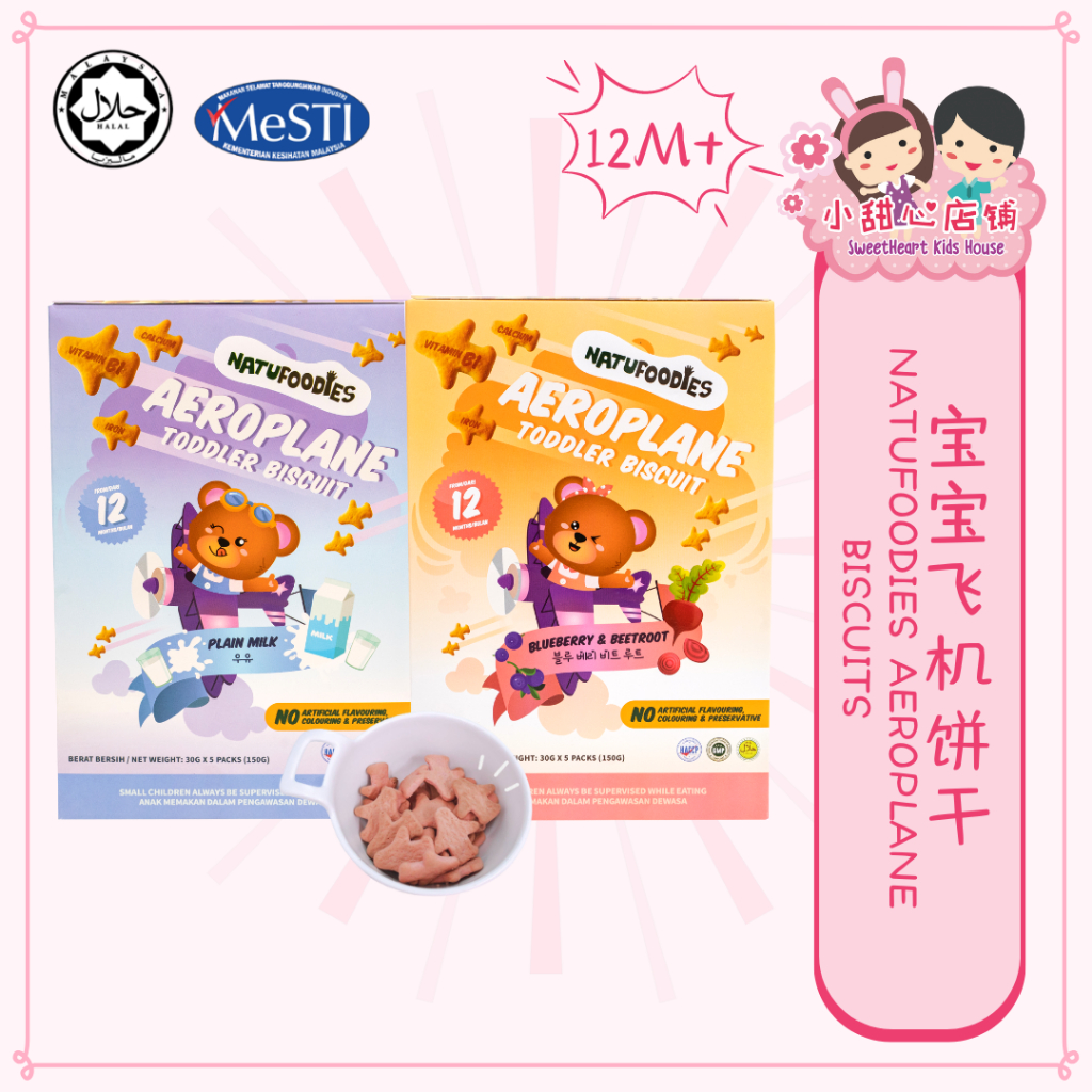 Natufoodies Aeroplane Toddler Biscuit宝宝飞机造型饼干 | Shopee Malaysia