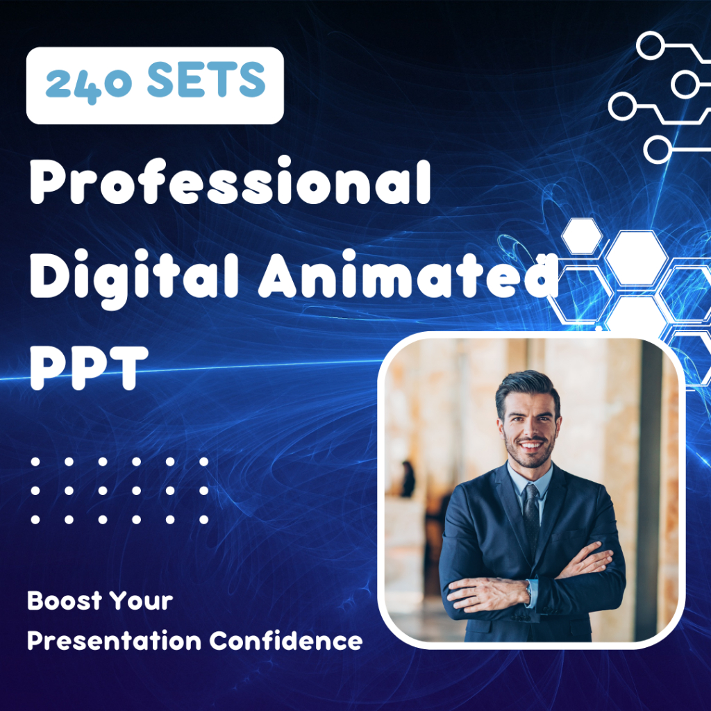 Professional Tech Digital Animated POWERPOINT PPT Template 240 SETS PRO ...