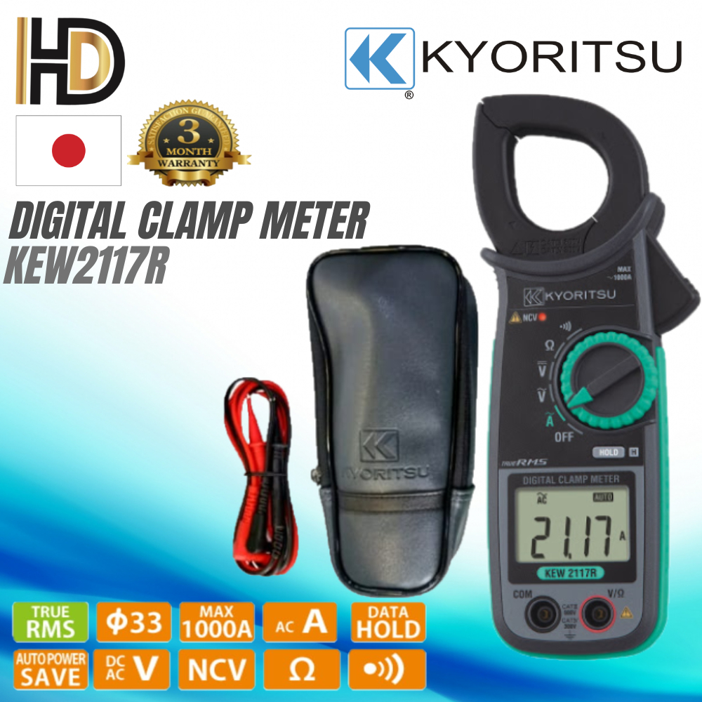 KYORITSU KEW 2117R Digital Clamp Meter /3 Month Warranty | Shopee Malaysia