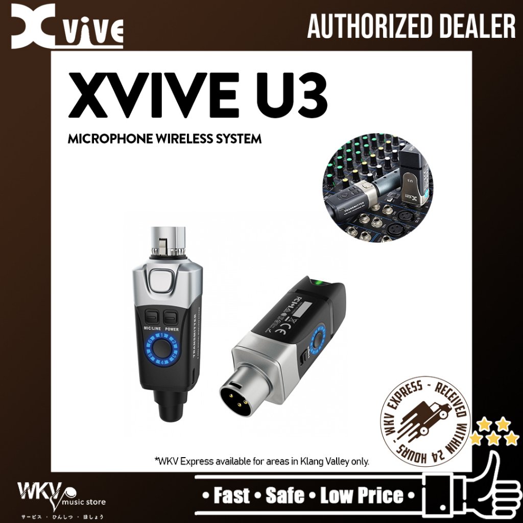 Xvive Audio U3 Microphone Wireless System (U-3 / U3) | Shopee Malaysia