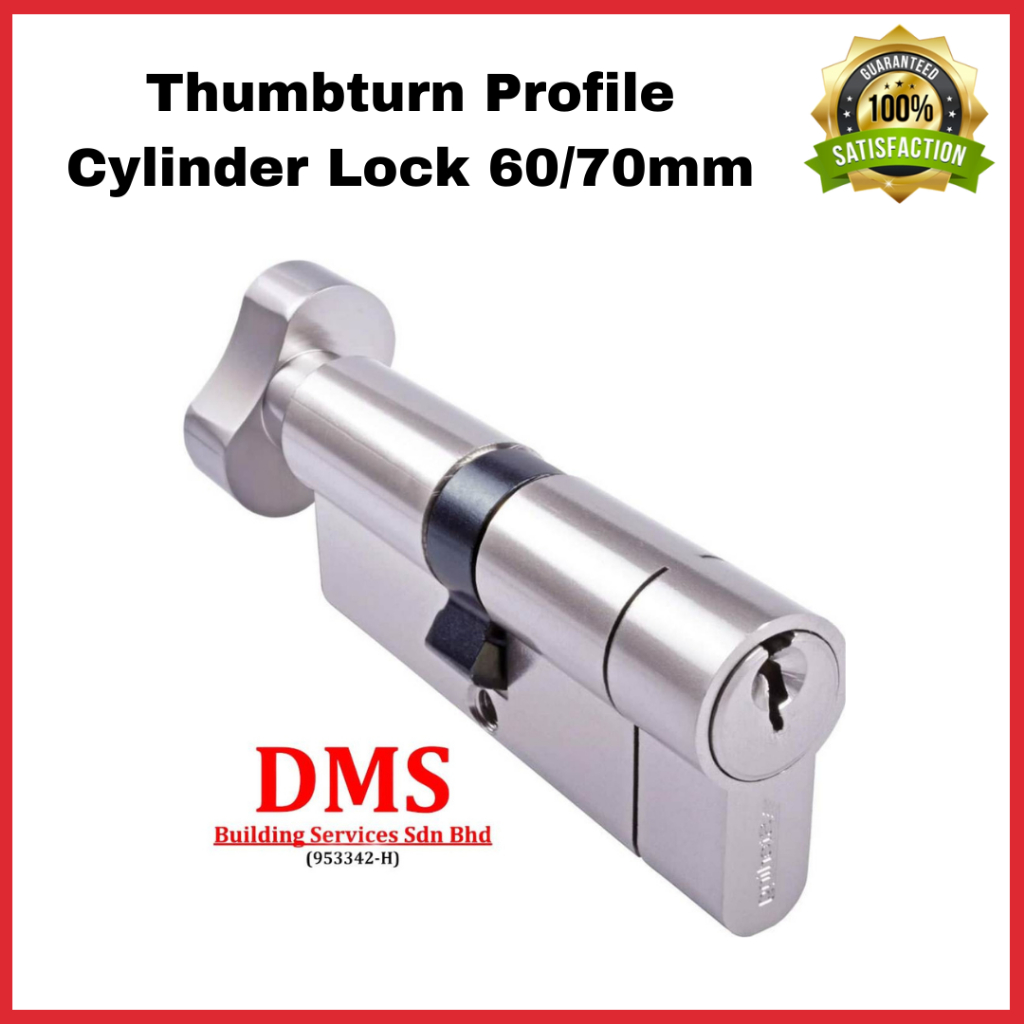 DMS Thumbturn Profile Cylinder Lock 60/70mm (Single Key & Thumbturn) | Shopee Malaysia