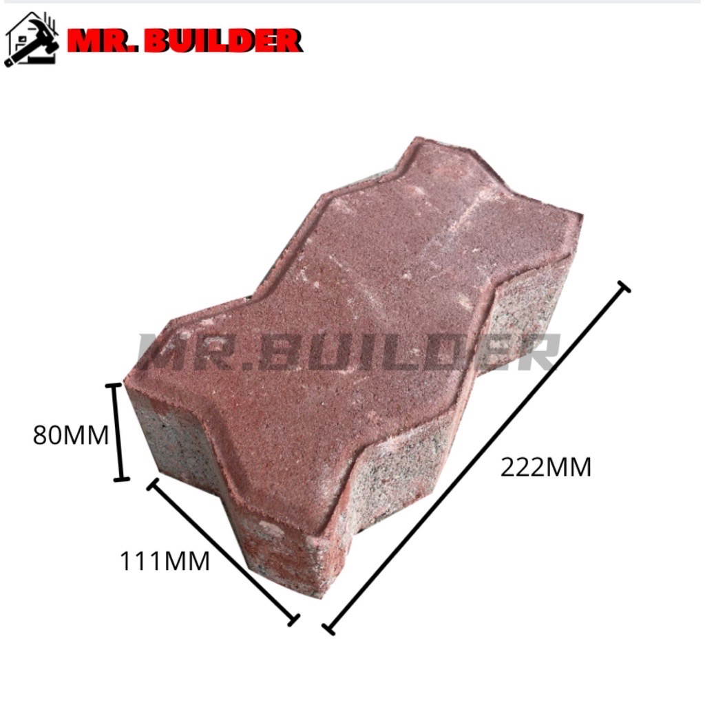 MR. BUILDER Z Paver 60MM 80MM Interlocking Paver Brick Bricks Pavers ...
