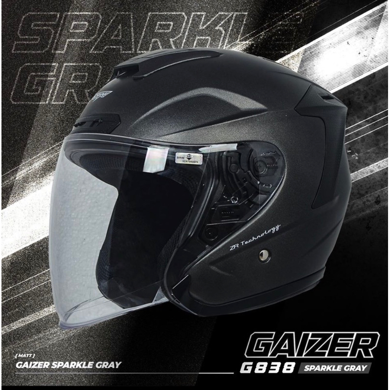 GRACSHAW GAIZER G838 OPEN FACE HELMET (12 COLOUR & 4 SAIZ ) | Shopee ...