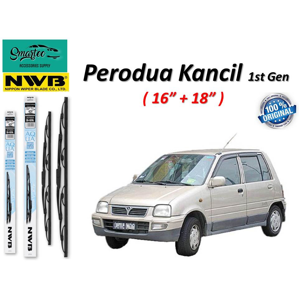 NWB Aqua Graphite Wiper Blade For Perodua Kancil 1st Gen ( 16" + 18" ) | Shopee Malaysia