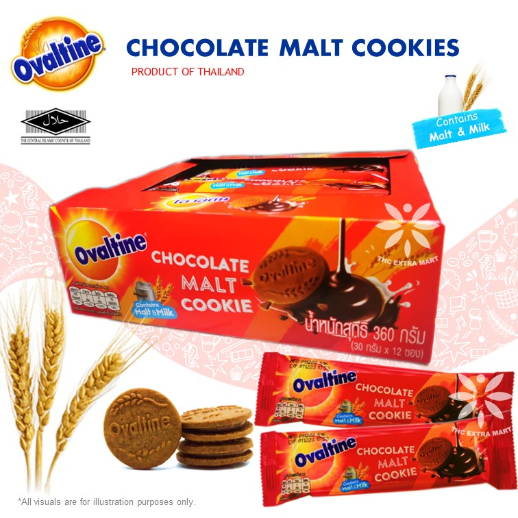 (Thailand) OVALTINE Chocolate Malt Cookies 30g | Shopee Malaysia