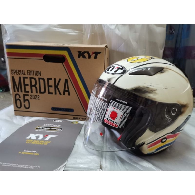 LIMITED EDITION😍HELMET KYT HELLCAT MERDEKA 65 VISOR KYT VENOM HELLCAT ...