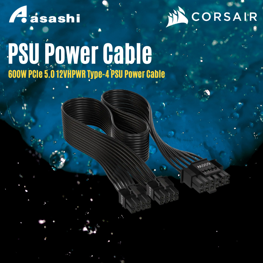 Corsair 600W PCIe 5.0 12VHPWR Type-4 PSU Power Cable CP-8920284 | Shopee Malaysia