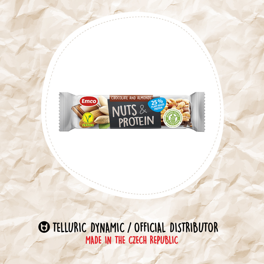 Emco Nut & Protein Gluten Free Nut Chocolate & Almond Bar 35gm #SKU917472 | Shopee Malaysia