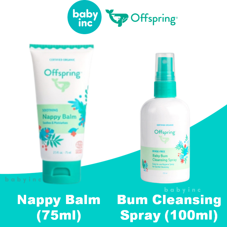 Offspring Soothing Nappy Balm (75ml) / Bum Cleansing Spray (100ml ...