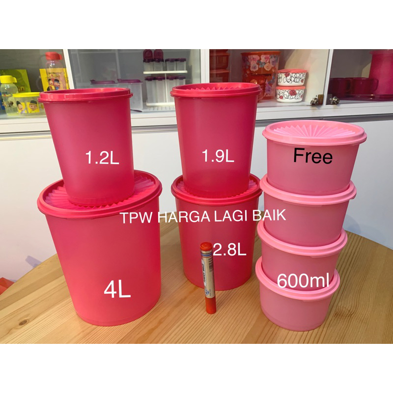 Tupperware Original Deco Canister Set/ Container/ Airtight/ Kedap Udara/ Gift/ Box /Food Storage ...