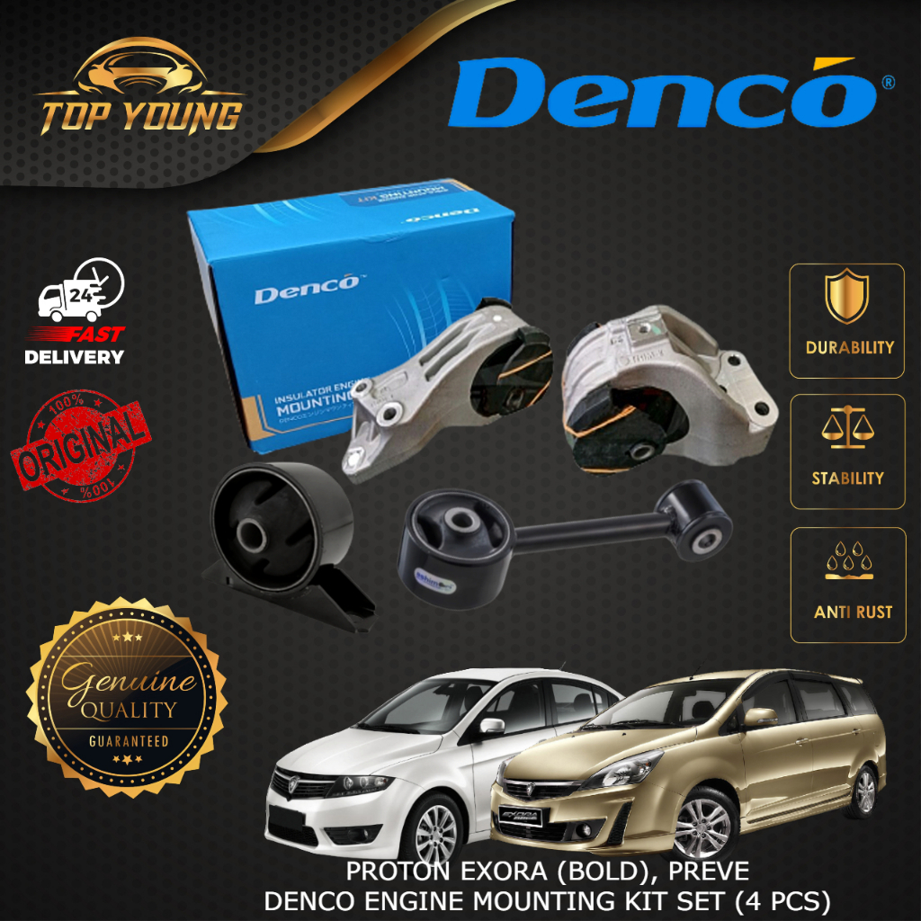 DENCO PROTON EXORA BOLD , PREVE (AUTO) ENGINE MOUNTING KIT SET 100% ...
