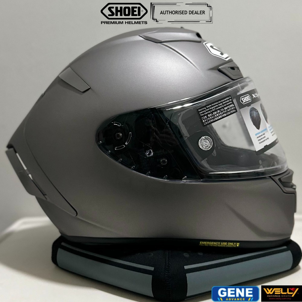 SHOEI X Spirit 3 Matte Deep Grey Top Performance Full Face Racing ...