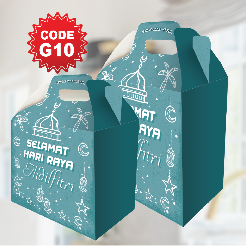 ECO PRINT MALL/Giftanda/Kotak Raya/Raya Gift Box/Kotak Kuih Raya/Size ...