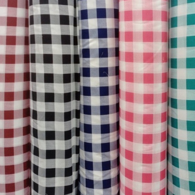 Kain Tetron Cotton TC Petak Besar Bidang 48 inch (0.5meter/unit)🔥Ready ...