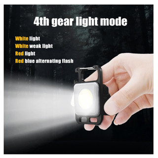 LED lampu suluh Flashlight Multifunctional USB Rechargeable COB ...