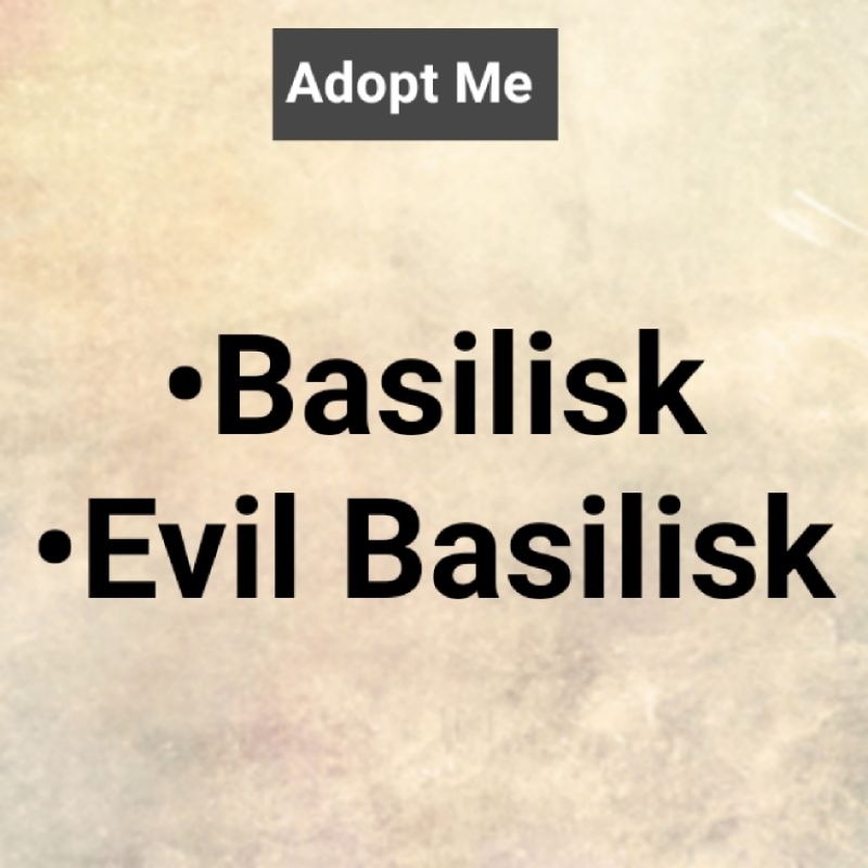 Adopt Me Basilisk and Evil Basilisk | Shopee Malaysia