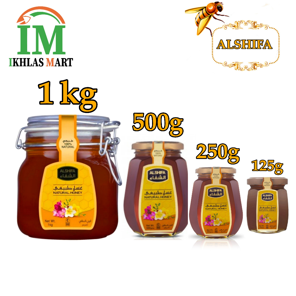 honey (Madu) alshifa_( ( Combo 1kg+250g / combo 500g+125g / 1kg / 500g/ 250g / 125g )_madu no1 ...