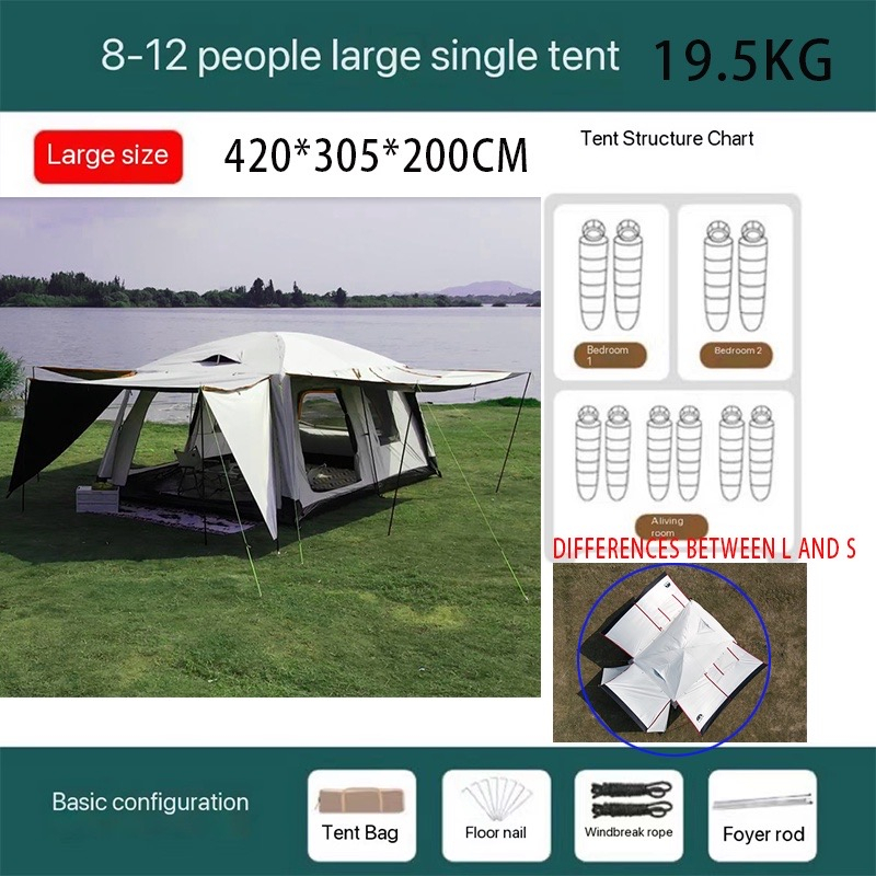 8-12 Pax khemah Unta Baru People Family Big Tent khemah Besar ...