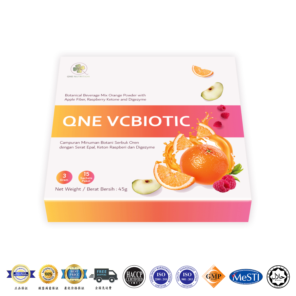 QNE VCBIOTIC 橙子味的排毒 + 酵素 + 纤维 + 缓解便秘 + 消水肿 + 消大肚腩 🍊Detox + Enzyme ...