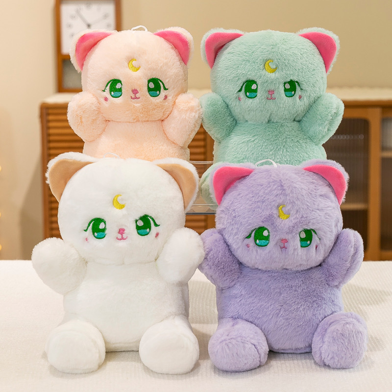 Moon Cat Plushie Cute Stuffed Toy Plushies Gift Birthday Beruang ...