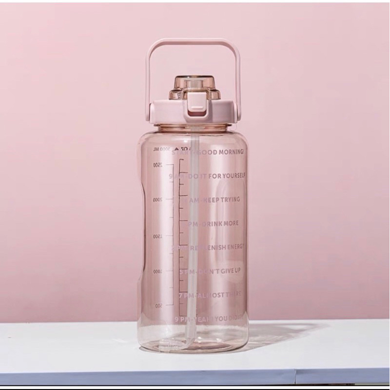 🇲🇾Bottle Time Remind 3L/3.8L Bottle With Straw Large Capacity Water Bottle 3000ml/3800ml 3L ...